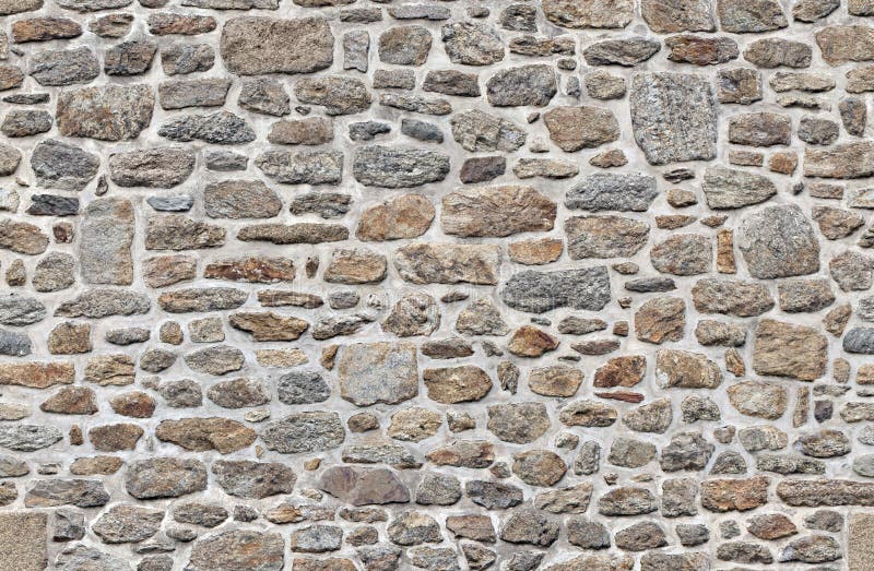 Seamless Tileable Texture of Field Stone Wall Stock Image - Image of ...