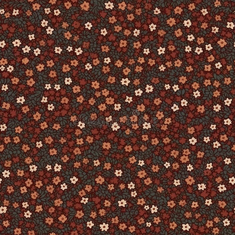 Seamless Tileable Tiny Flowers Background Pattern Stock Illustration ...
