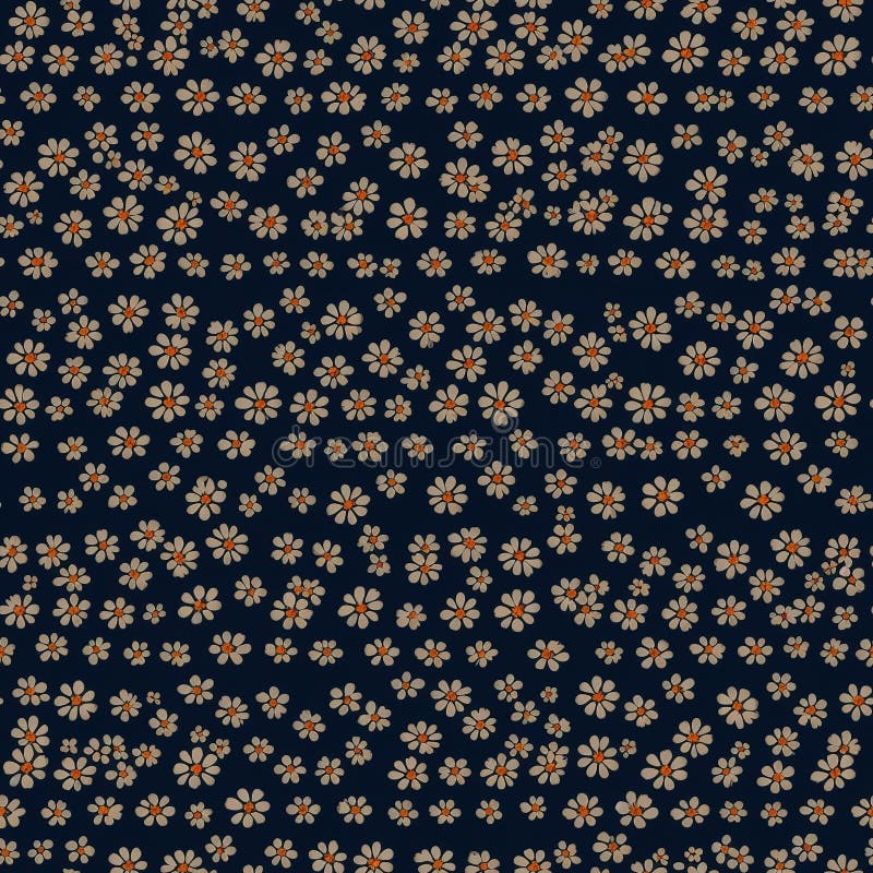 Seamless Tileable Tiny Flowers Background Pattern Stock Illustration ...