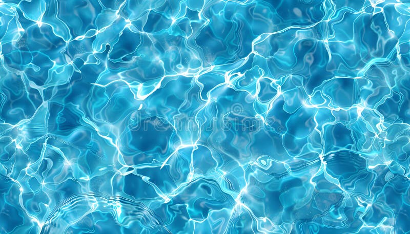 Seamless, Tileable Water Texture with a Vivid Blue Pattern, Ideal for ...