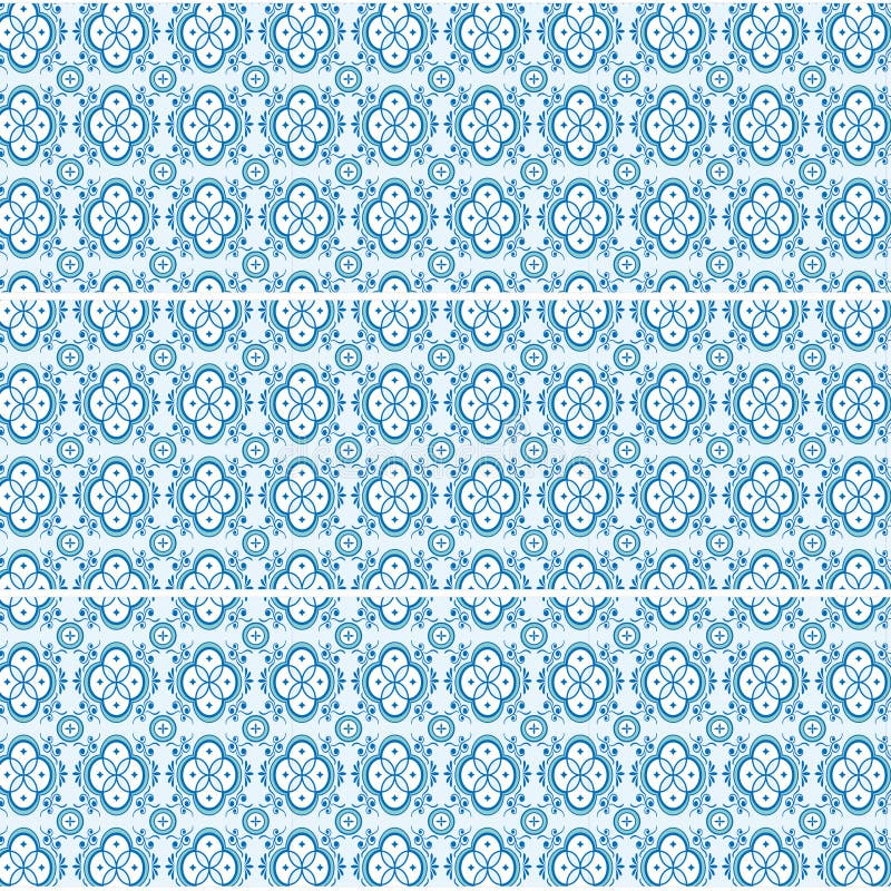 Seamless Tiled Vector Pattern with Floral Elements in Mediterranean Style Stock Vector ...
