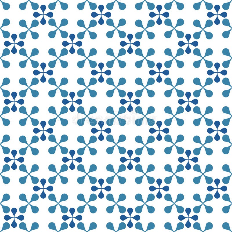 Seamless Blue Classic Patch Ceramic Tile Design Stock Illustrations ...