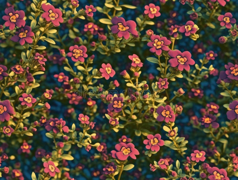 Seamless Tiny Pink Flowers Illustration Pattern. Generative Ai Stock ...