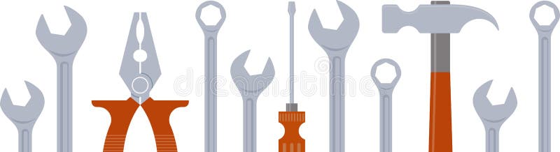 Seamless tools border stock vector. Illustration of element - 62078061