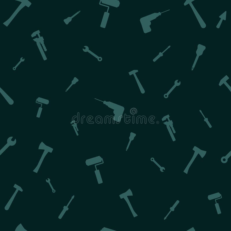 Seamless Tools Pattern Background Stock Vector - Illustration of ...