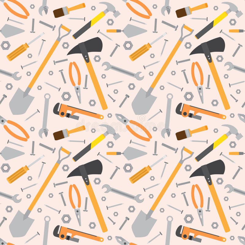 Seamless Tools Pattern stock vector. Illustration of work - 67546341
