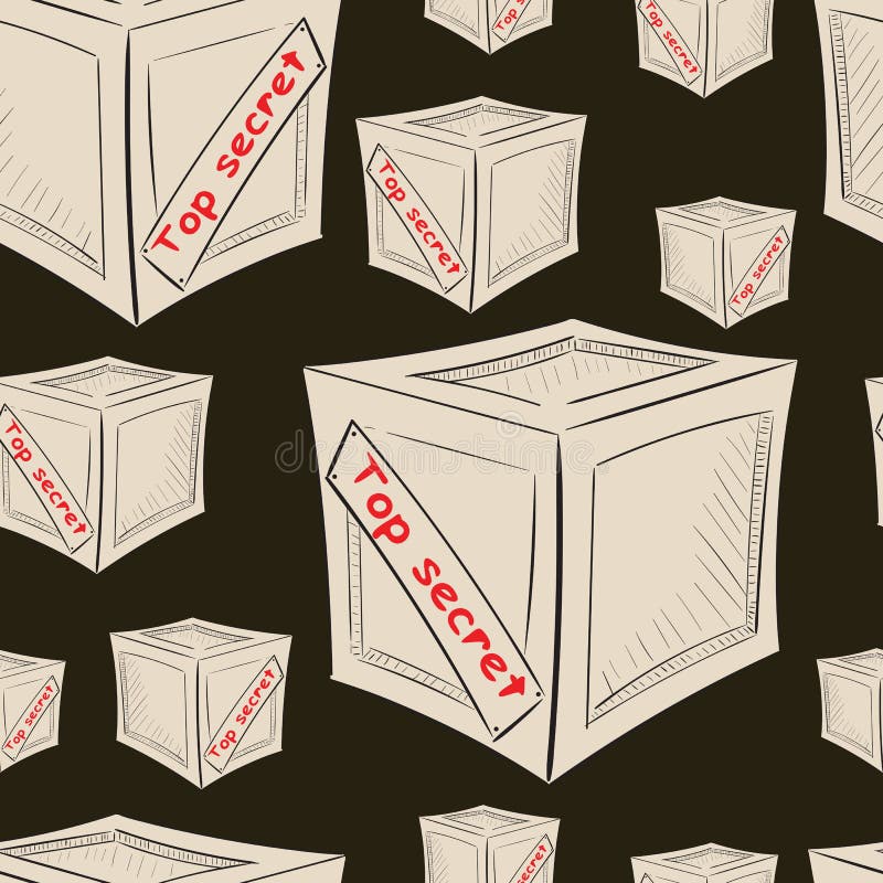 Seamless top secret stock vector. Illustration of packed - 56941277