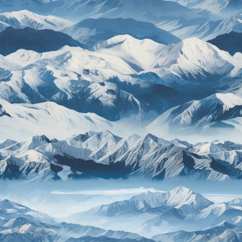 Seamless, Top View of Mountain Ranges Stock Photo - Image of mountain ...