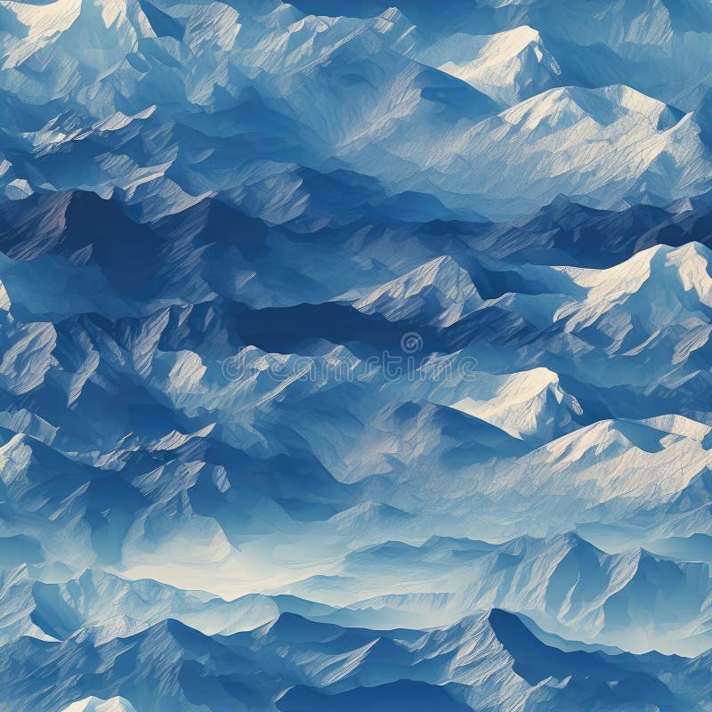 Seamless, Top View of Mountain Ranges Stock Photo - Image of mountain ...