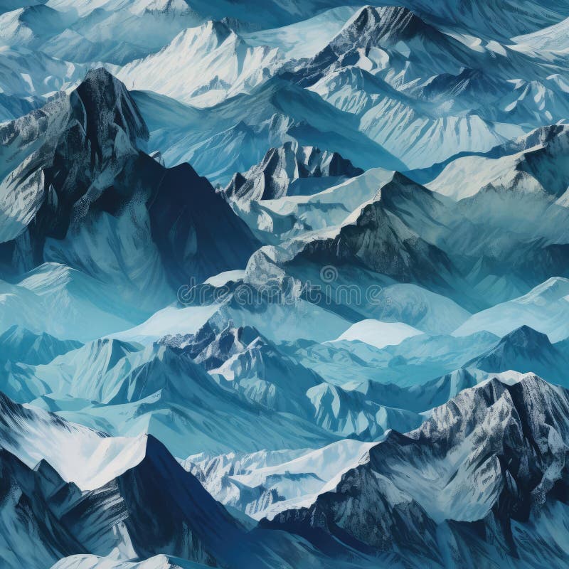 Seamless, Top View of Mountain Ranges Stock Photo - Image of mountain ...