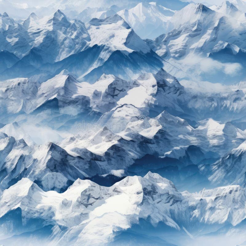 Seamless, Top View of Mountain Ranges Stock Image - Image of ...