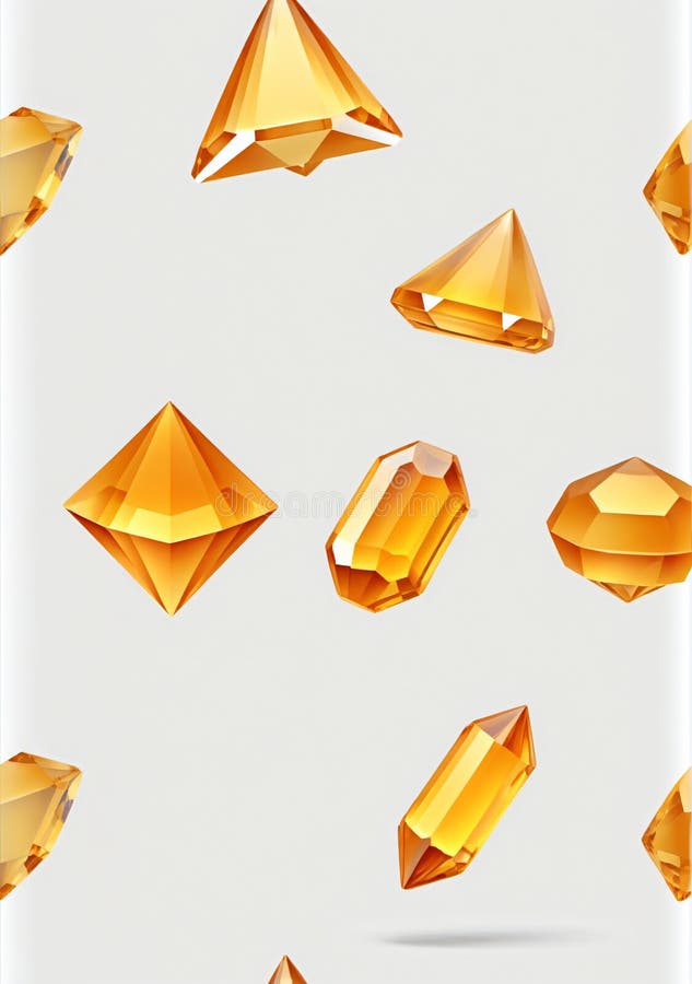 Seamless of Topaz Isolated on a White Background. Generative AI Stock ...