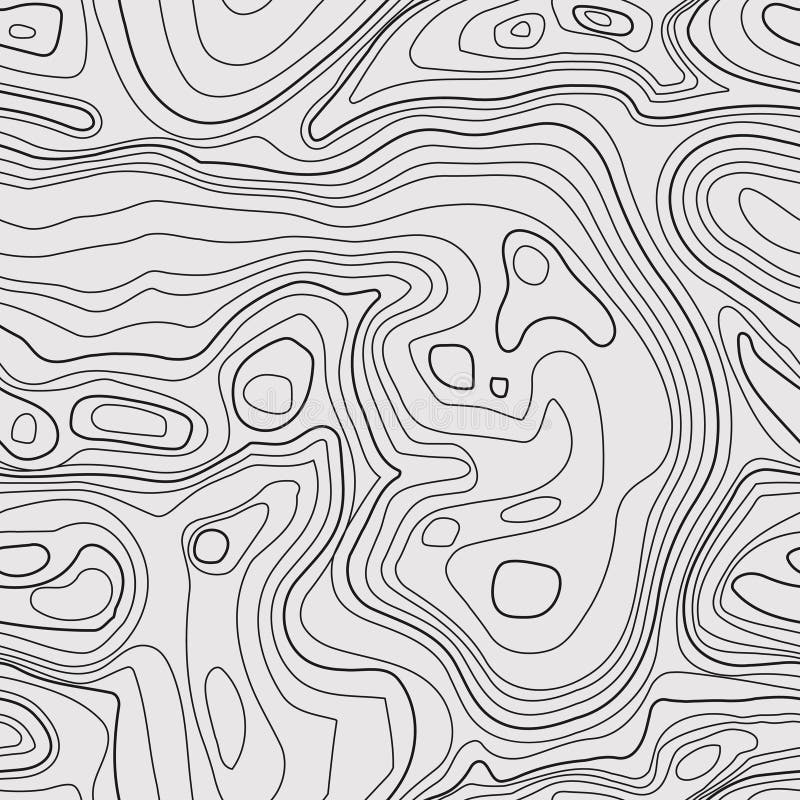 Seamless Topographic Contour Line Map Pattern Stock Vector ...