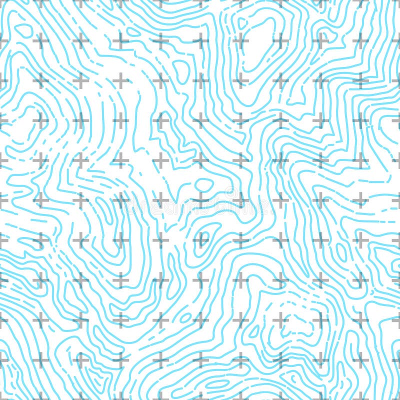 Seamless Topographic Contour Map Pattern. Vector Seamless Background ...
