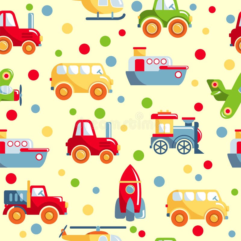 Seamless toys pattern stock vector. Illustration of children - 45448831