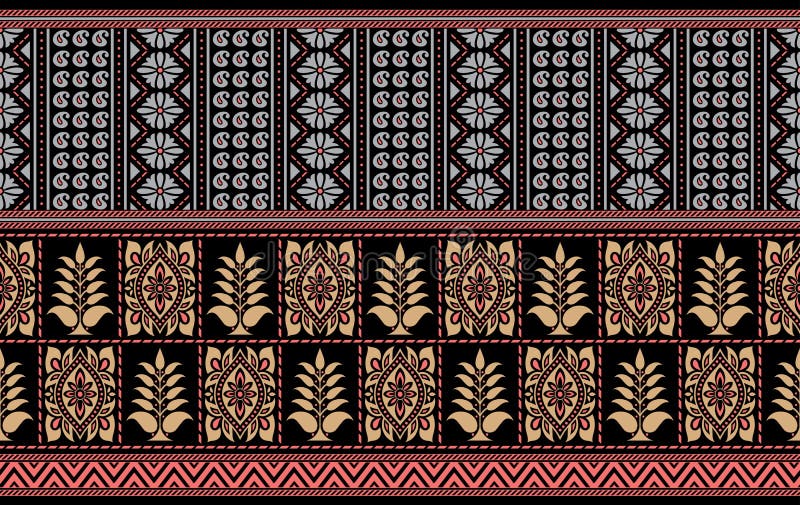 Seamless Traditional Asian Border Design Stock Vector - Illustration of ...