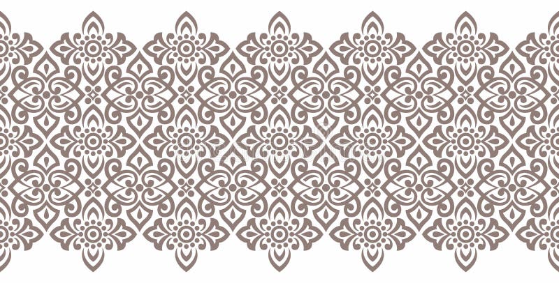 Seamless Traditional Asian Border Design Stock Vector - Illustration of ...