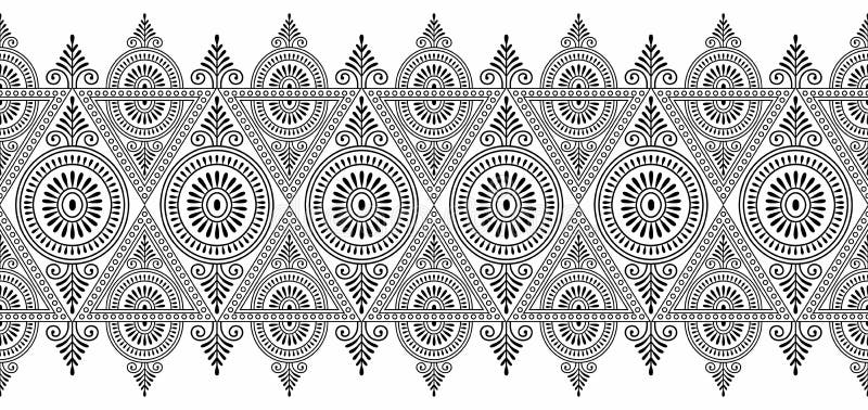 Seamless Traditional Asian Border Design Stock Vector - Illustration of ...