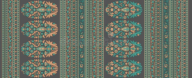 Seamless Traditional Design Motif Background Stock Illustration ...