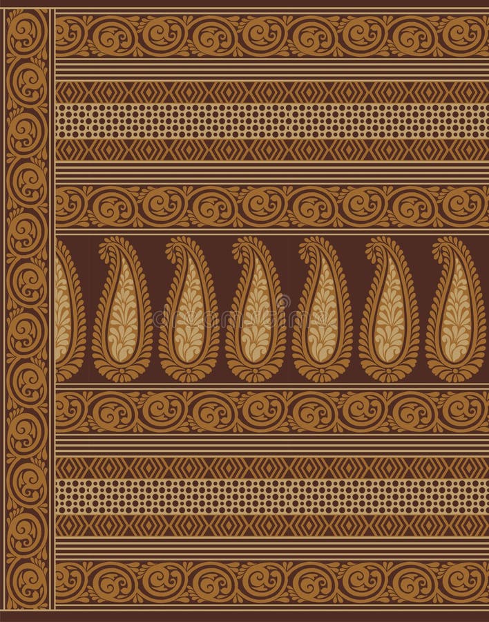Seamless Decorative Pattern Indian Style. Stock Illustration ...