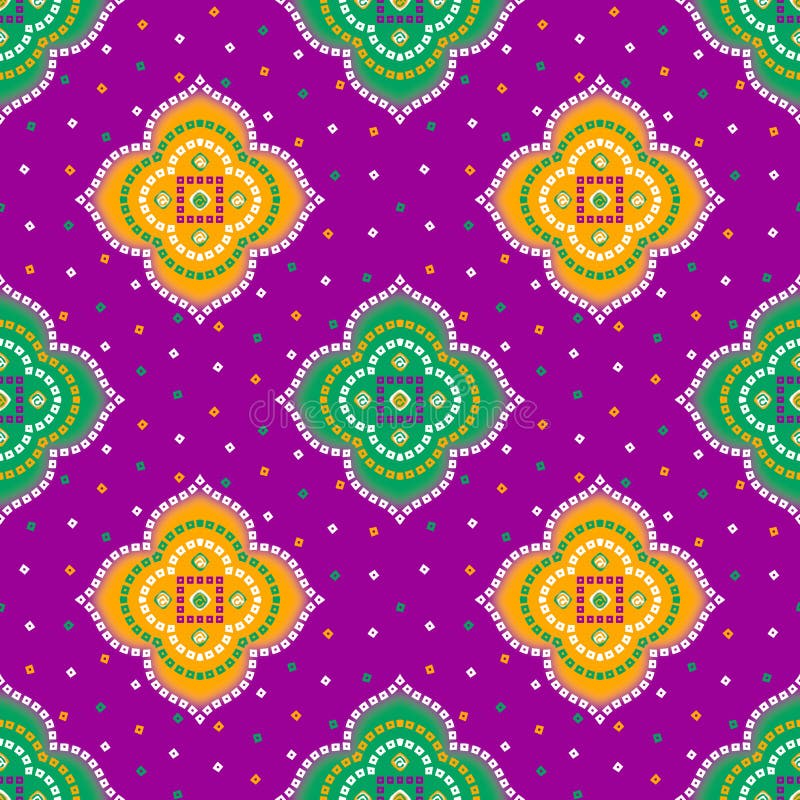 Seamless Traditional Indian Pattern Design Stock Illustration ...