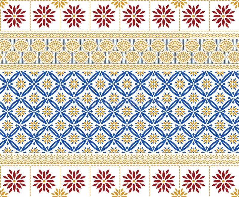 Seamless Traditional Indian Textile Floral Pattern Stock Vector ...