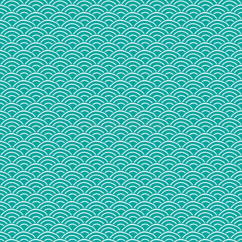 Seamless Traditional Japanese Seigaiha Ocean Wave Stock Vector ...