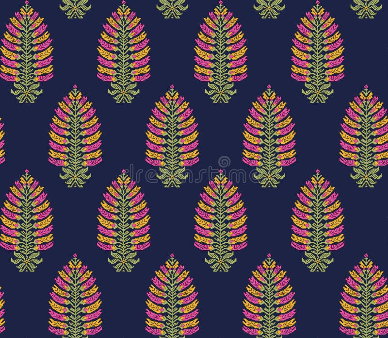 Seamless Traditional Motif Pattern Stock Illustration - Illustration of ...