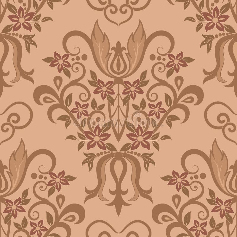 Seamless Traditional Vector Wallpaper Stock Vector - Illustration of ...