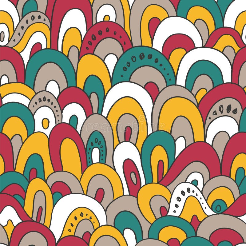 Seamless Trance Texture with Color Waves (vector). Stock Vector ...