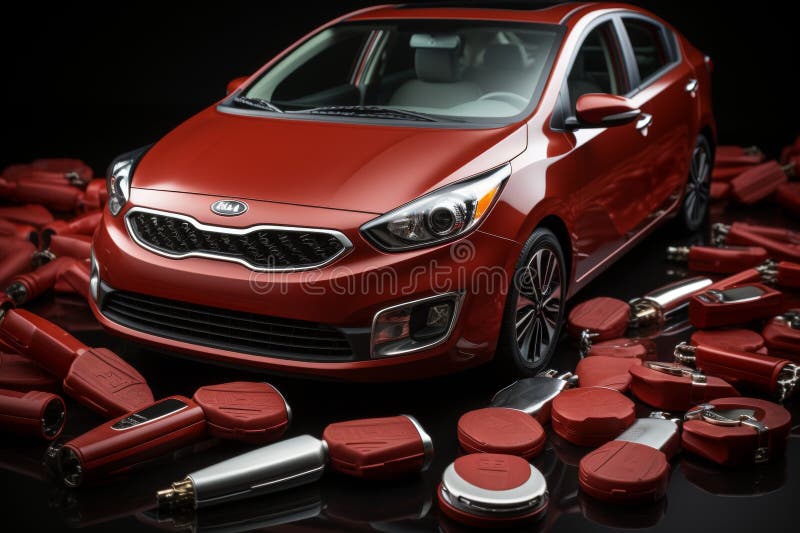 Seamless Transfer of Car Keys, with Vibrant Background Showcasing a Car ...