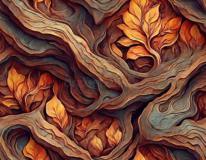 Seamless Tree Bark Wallpaper Pattern Abstract Design with Subtle Autumn ...