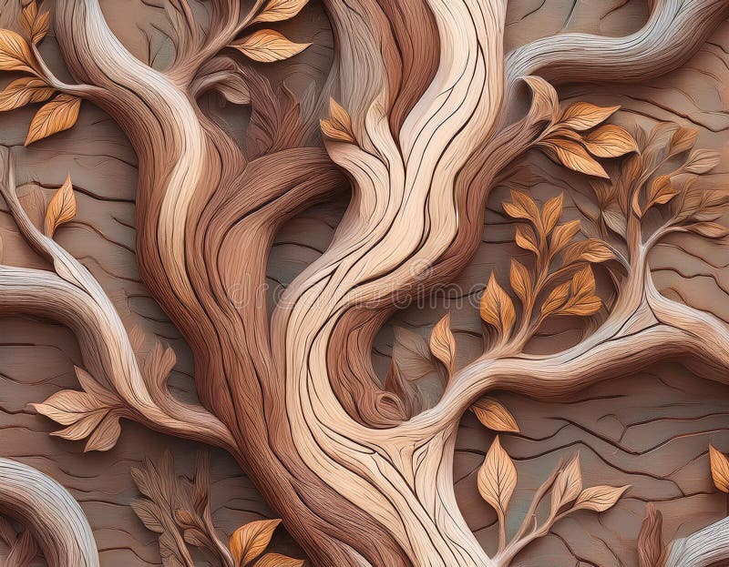 Seamless Tree Bark Wallpaper Pattern Abstract Design with Subtle Autumn ...