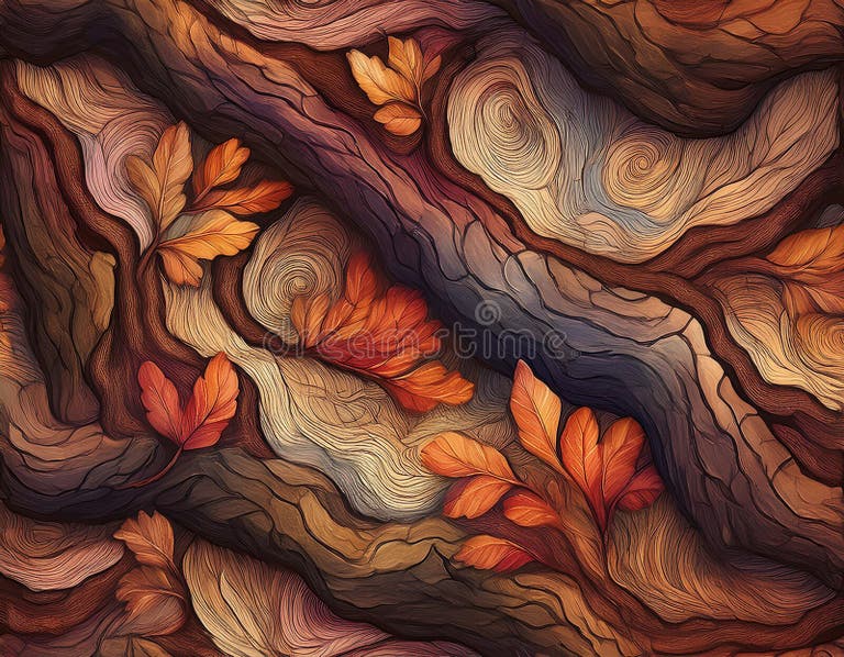 Seamless Tree Bark Wallpaper Pattern Abstract Design with Subtle Autumn ...