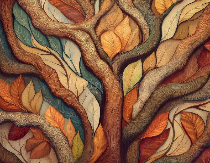 Seamless Tree Bark Wallpaper Pattern Abstract Design with Subtle Autumn ...