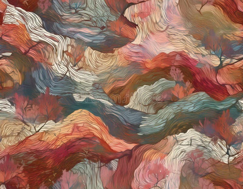 Seamless Tree Bark Wallpaper Pattern Abstract Design with Subtle Autumn ...