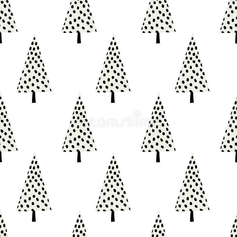 Seamless tree pattern stock illustration. Illustration of wrap - 66867747