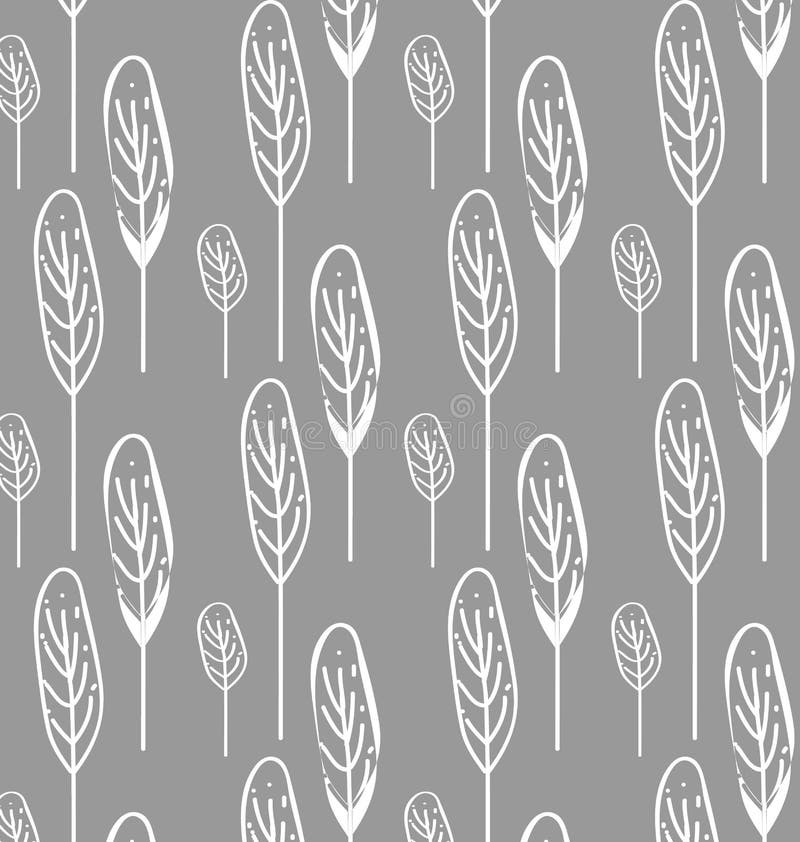 Seamless tree pattern stock vector. Illustration of silhouette - 106430779