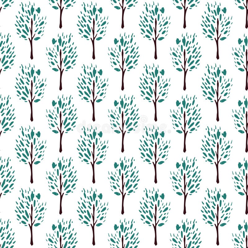 Decorative trees stock vector. Illustration of greeting - 27684659