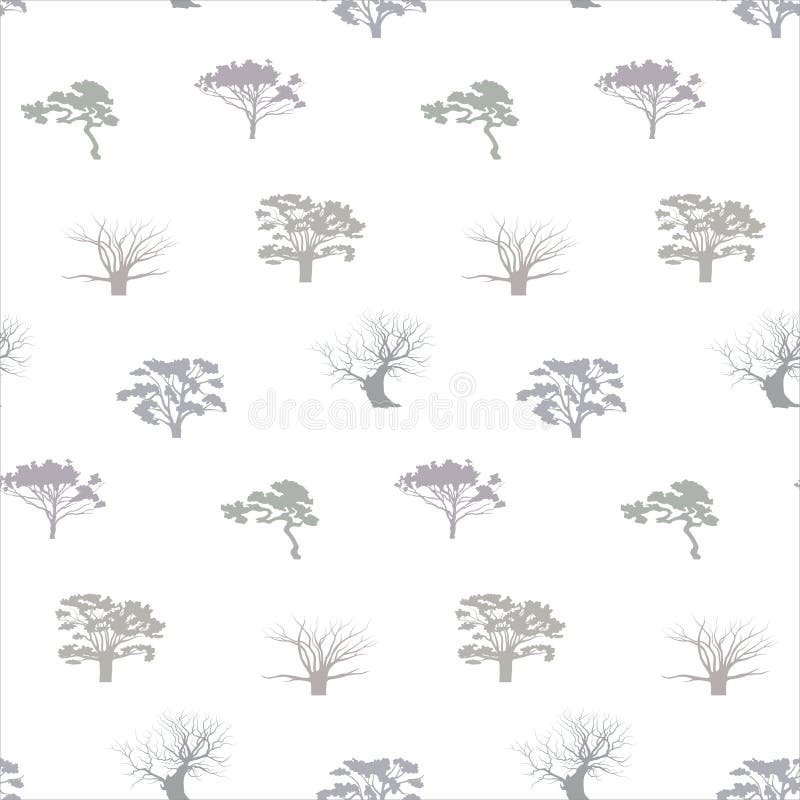Seamless trees pattern stock vector. Illustration of leaf - 140328464