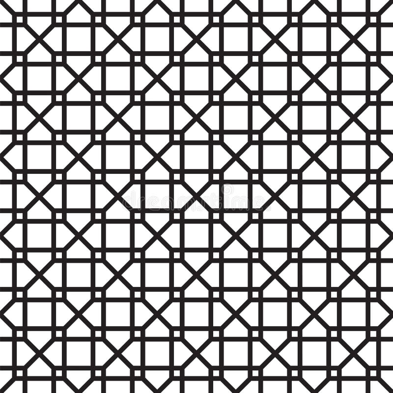 Seamless Vintage Lattice Trellis Pattern Background Stock Illustration ...