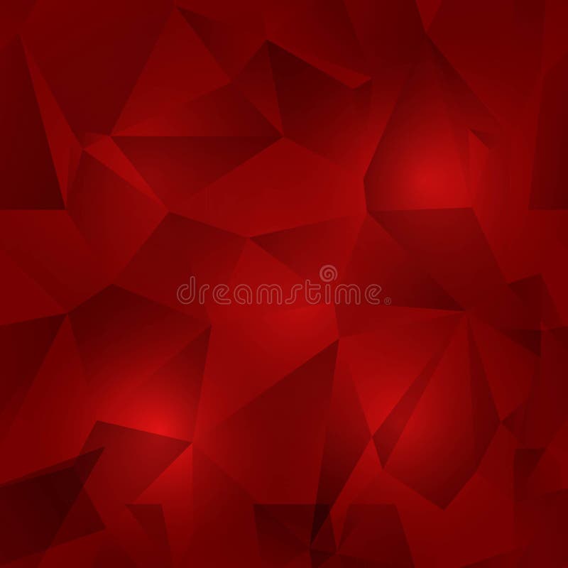 Red Seamless Triangle Geometric Pattern Illustration Poly Crystal ...