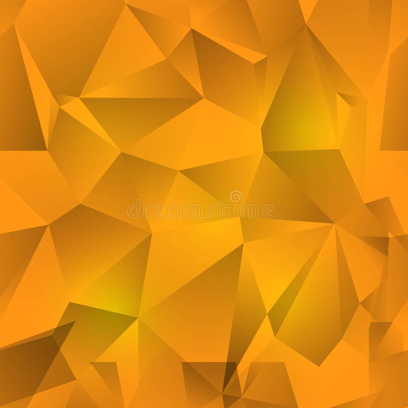 Yellow Color Seamless Triangle Geometric Pattern Illustration Poly ...