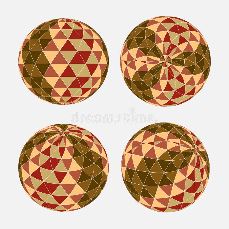 Seamless Triangle Pattern in Circle Shape. Vector Background Stock ...