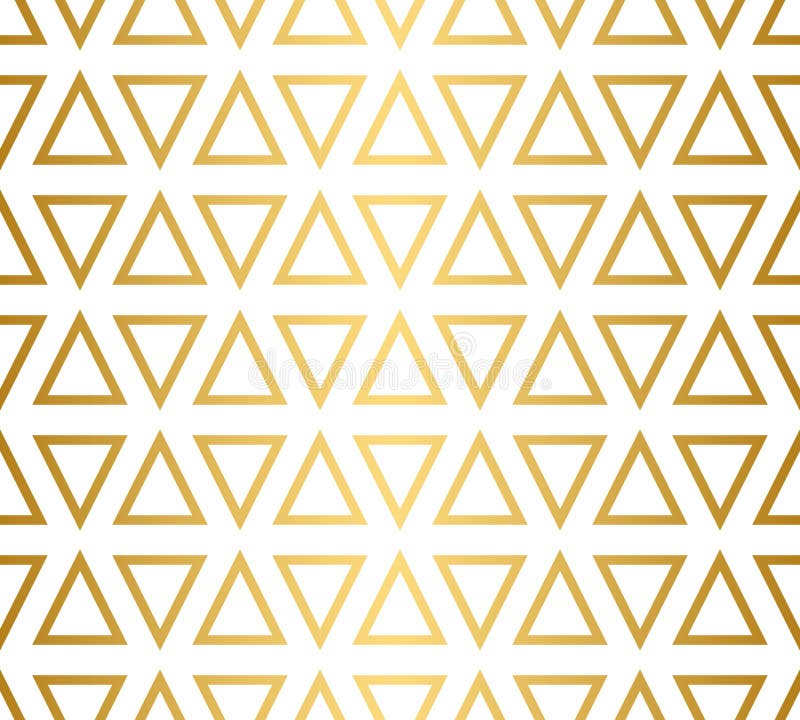 Geometric Gold Line Pattern on White Background Stock Illustration ...