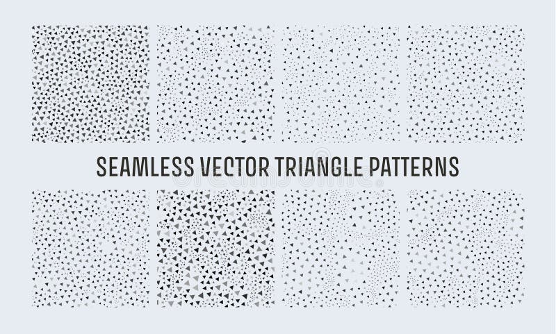 Seamless Triangle Pattern. Gray Geometric Vector Pattern. Shape ...
