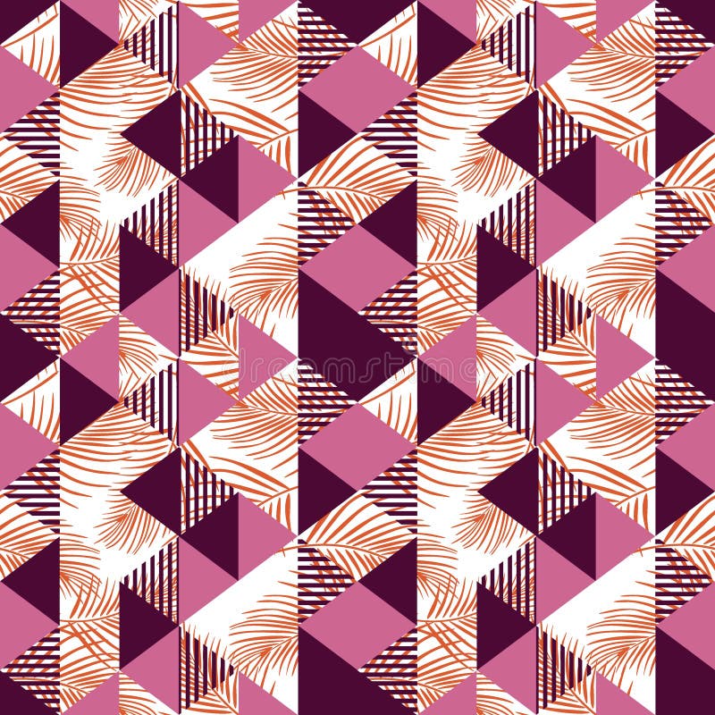 Seamless Triangle Pattern Abstract Background with Geometric Texture ...
