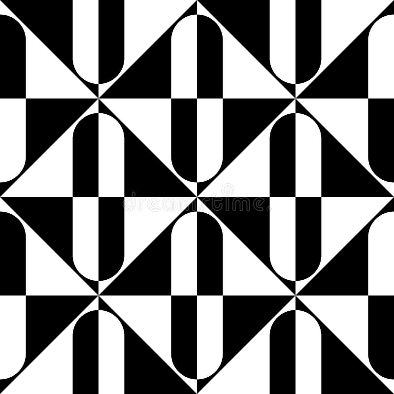 Seamless Triangle and Square Pattern Stock Vector - Illustration of ...