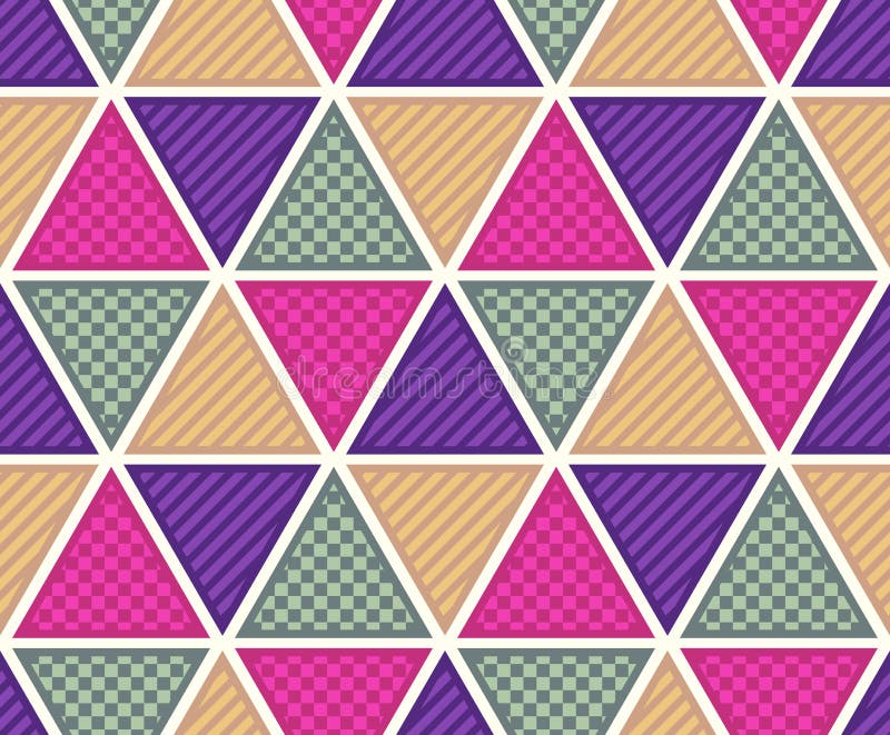 Seamless Triangle Pattern stock vector. Illustration of paint - 8070057