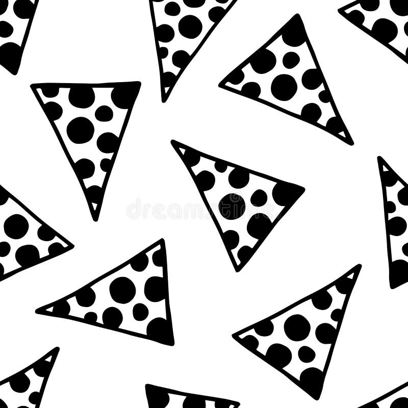Seamless Triangles Filled Circles Stock Vector - Illustration of ...